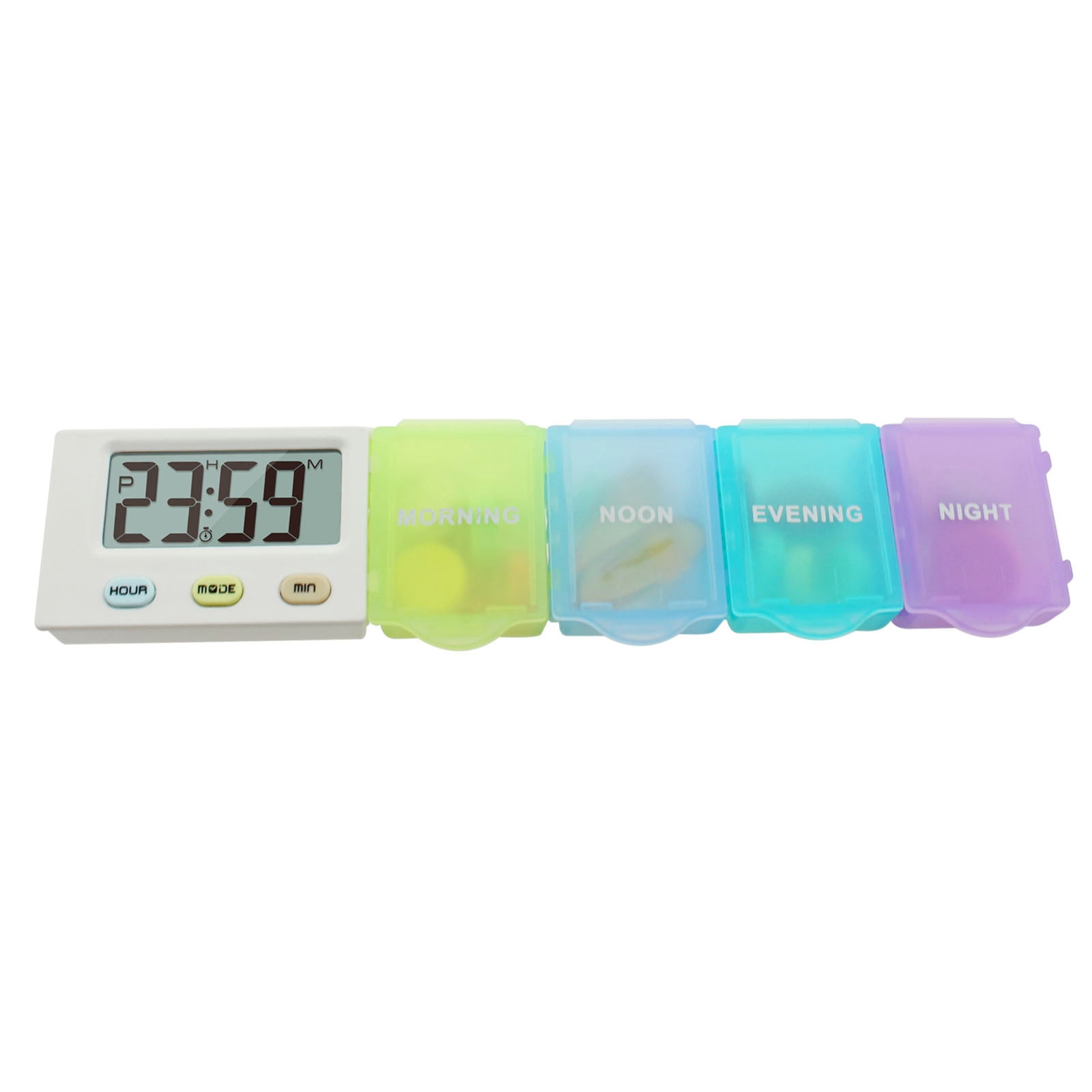 Dust-proof Separated Pill Organizer Pill Box Case Electronic Timer ...