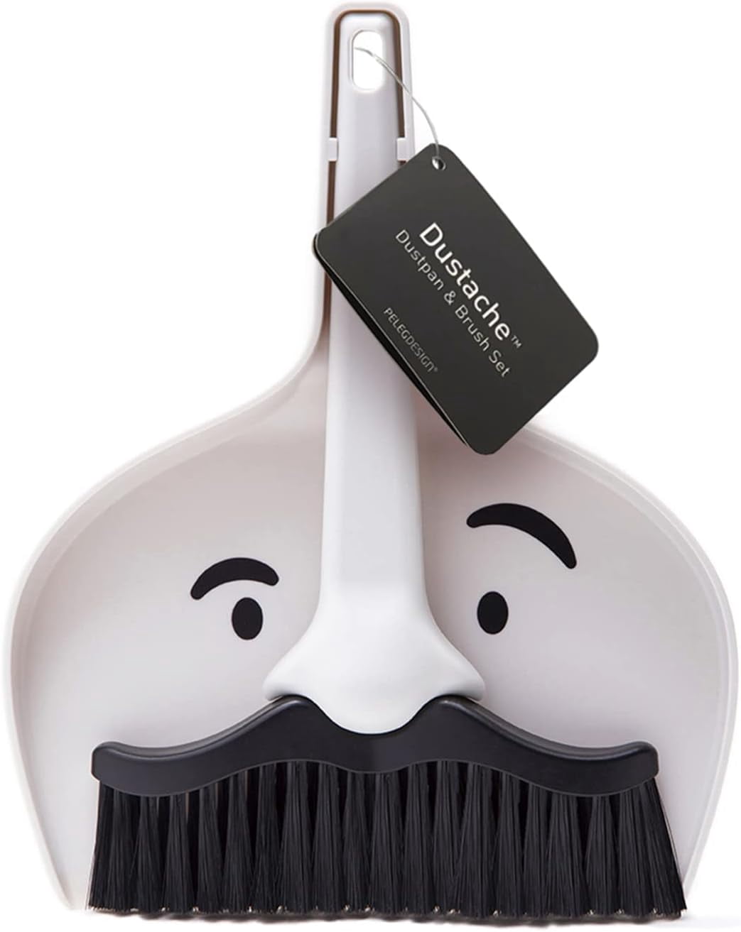 Dustache Small Dustpan and Brush Set, Mini Broom Mustache Design, for ...