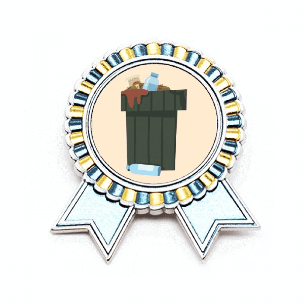 Dustbin Waste Recovery Garbage Can Badge Brooch Pin Winner Award Medal ...