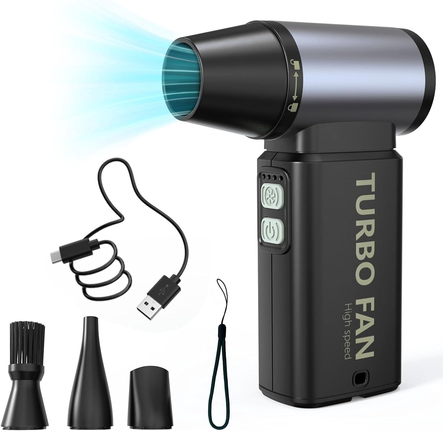 Duster-100000RPM Air Duster for PC&Keyboard Cleaning,4-Speed Cordless ...