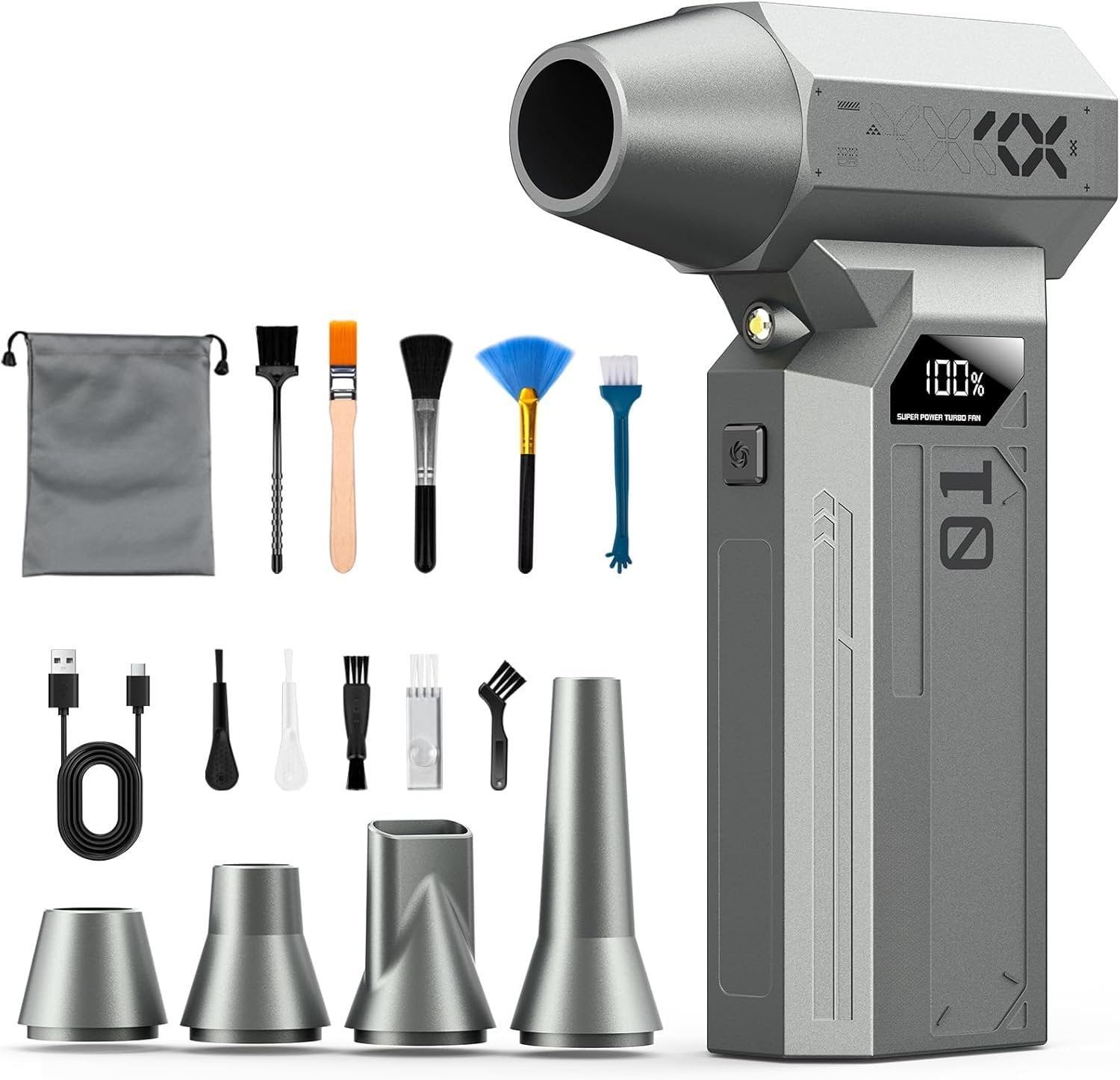 Duster, 150000RPM Air Duster with Display & Brushless , 4-Gear Air ...