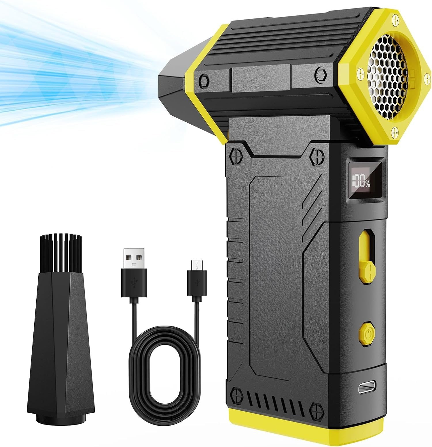 Duster, 210000RPM 8-Gear Adjustable Air Duster with Display, 10,000mAh ...