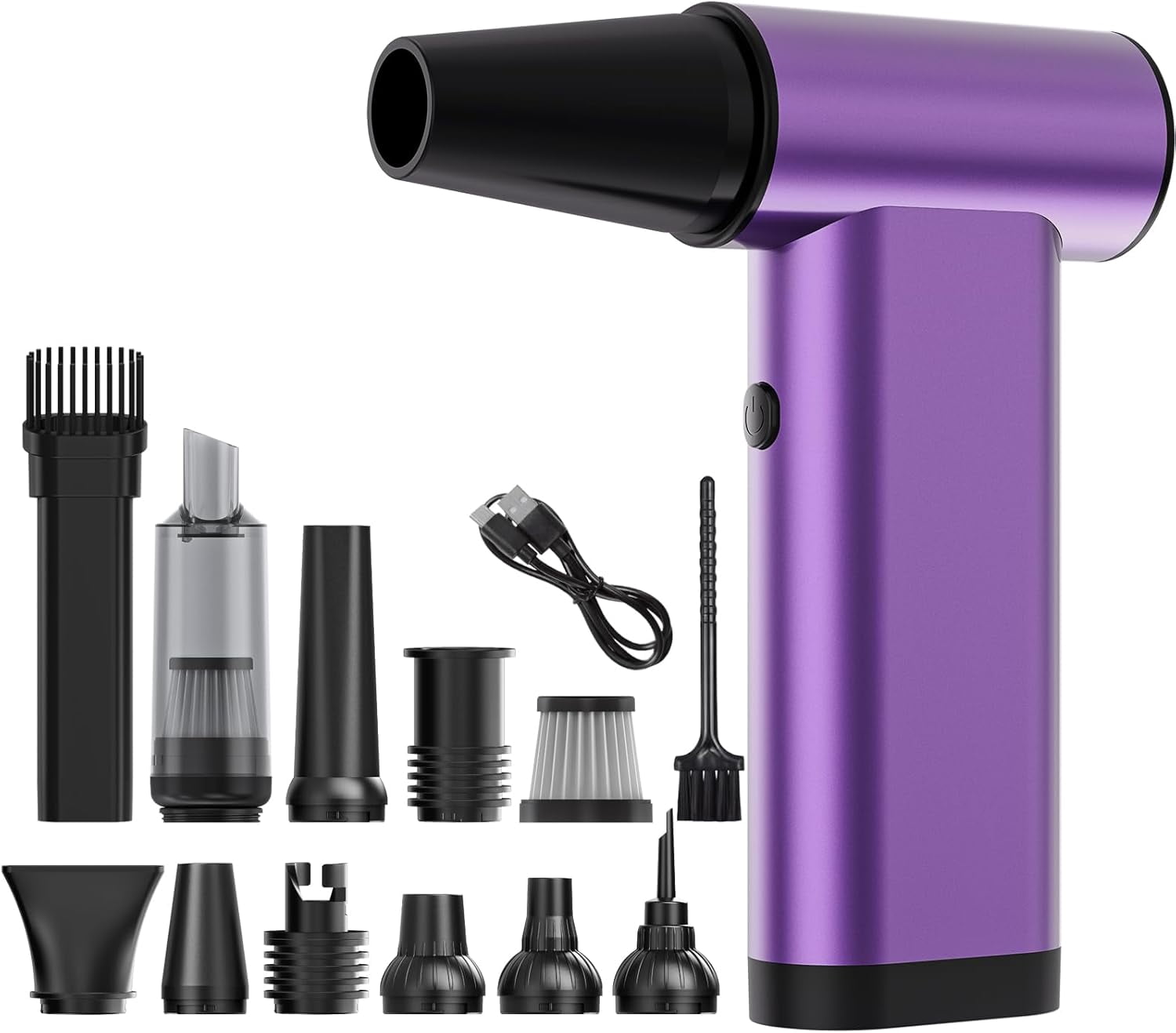 Duster , 3 in 1 Duster Brushless , Mini Cordless Air Blower 3-Gear ...