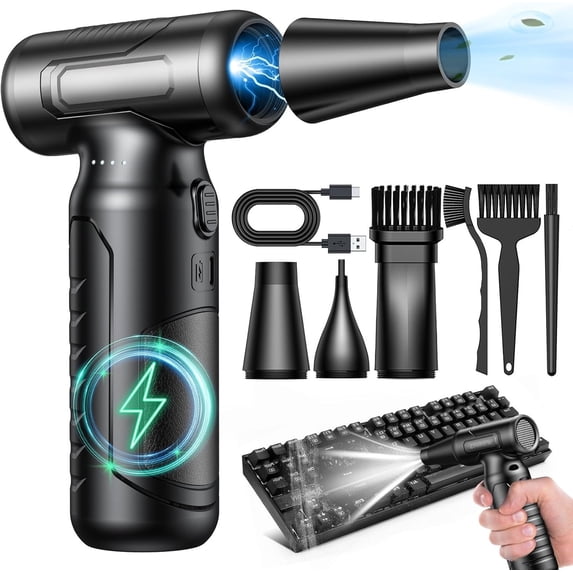 Duster - 33,0000 RPM Air Blower , Mini Turbo Fan Cordless for Keyboard ...