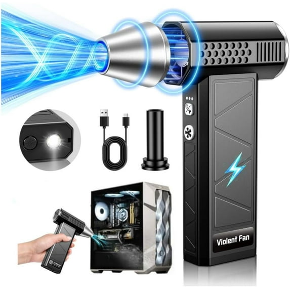 Duster, 380000RPM Air Duster with Light, 4-Gear Adjustable Mini ...