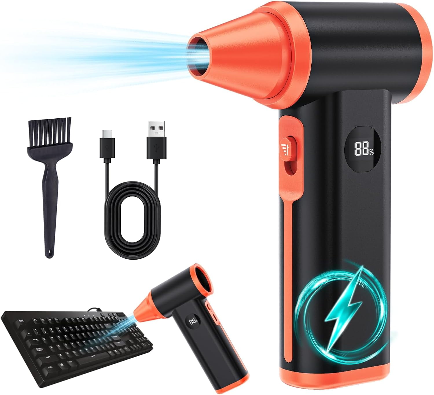 Duster Air Duster for PC Keyboard Mini Dust Blower Cordless Air Blower ...