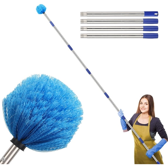 Duster, Cobweb Duster with Extension Pole, Mum Stiff Bristles Head & 6 ...
