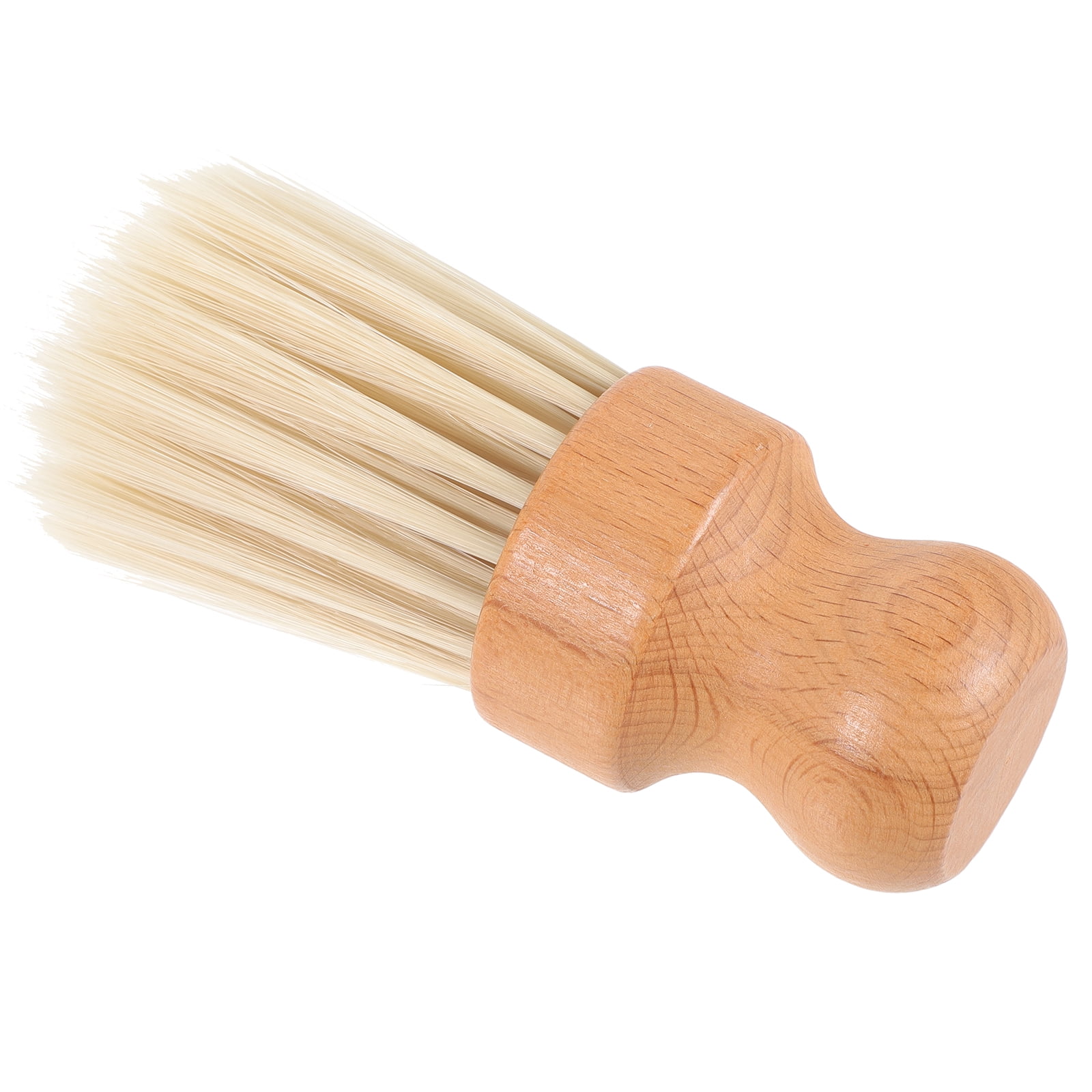 Duster 榉 柄除尘清洁软毛刷发廊 发刷子车载内饰清洁刷缝隙刷键盘刷（清洁刷 圆形） Desk Cleaning Brush ...