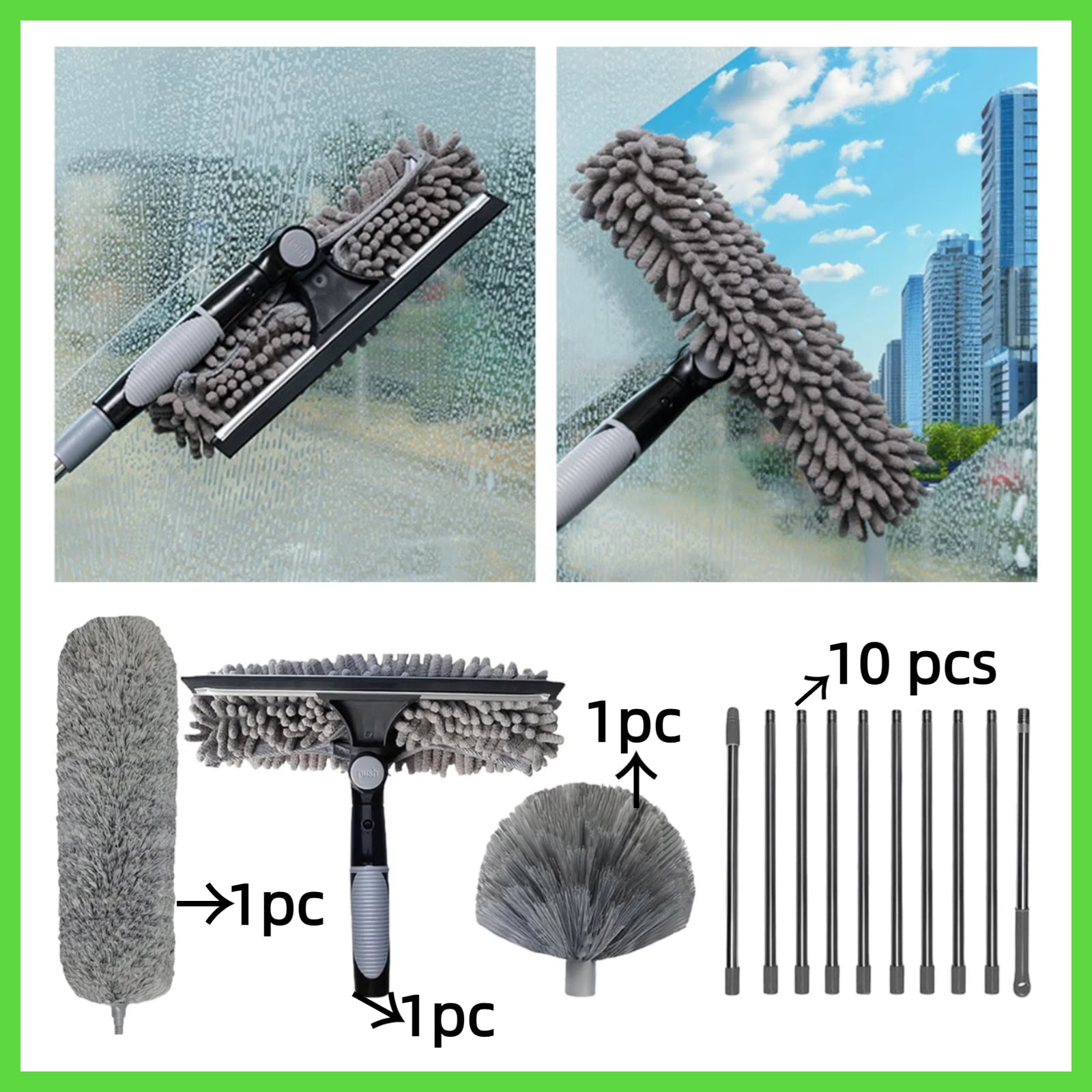 Duster with Extension Pole, High Range Removal Kit with 10 Extension ...