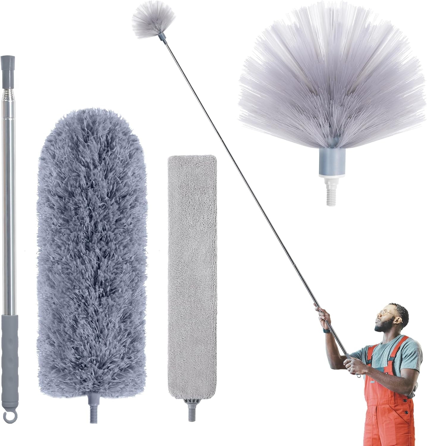 Duster with Extension Pole, Skinny Duster/Under Appliance Cleaning Tool ...