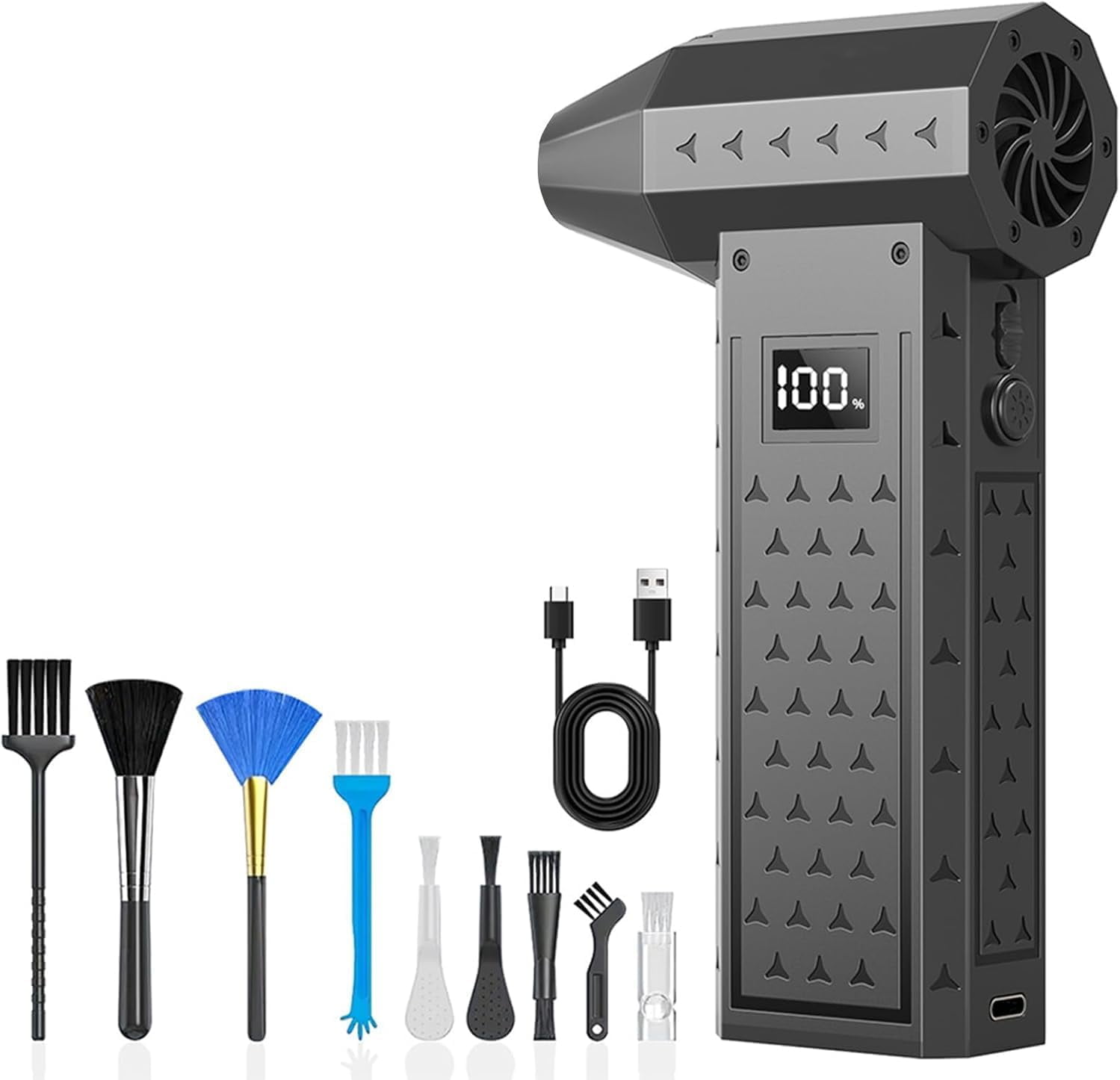 Duster, Mini Dust Blower, Air Blower with , 4-Gear Adjustable Dust Fan ...