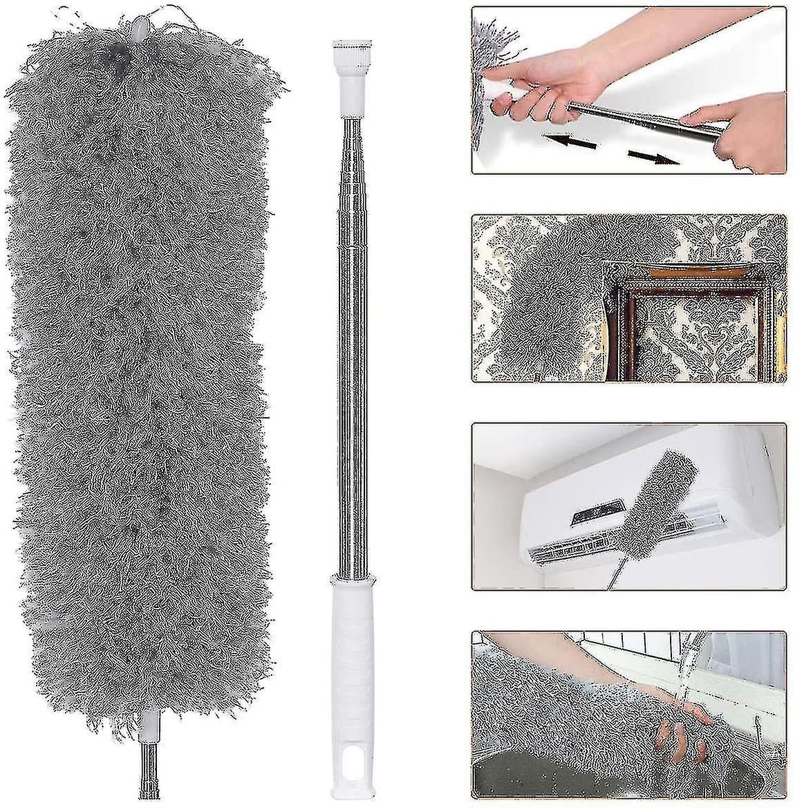Duster Telescopic Washable, Dust Wiper Microfiber Stainless Steel ...