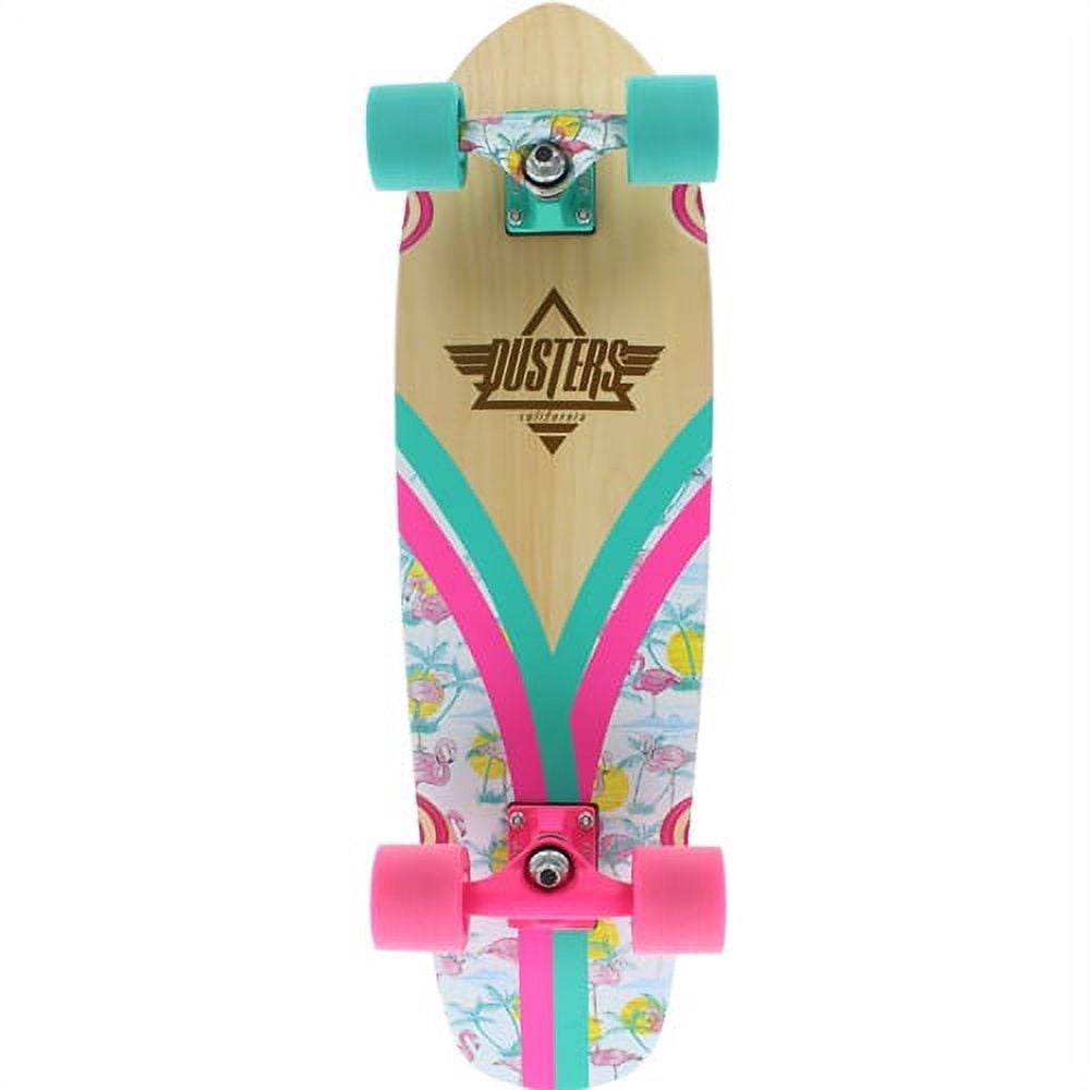 Dusters Flashback Cruiser Skateboard Complete Flamingo 28" - Walmart.com