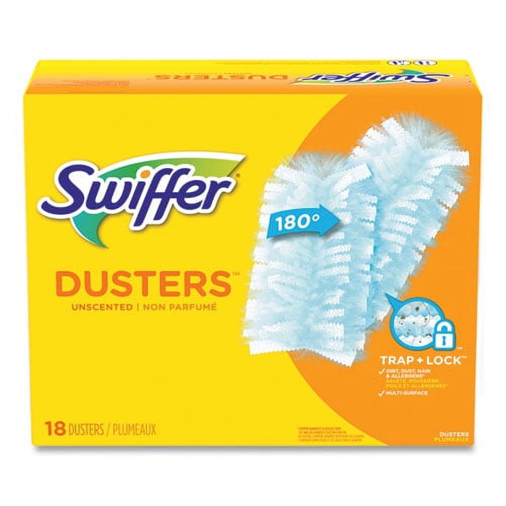 Dusters Refill, Fiber Bristle, Light Blue, 18/box | Bundle of 10 Boxes ...