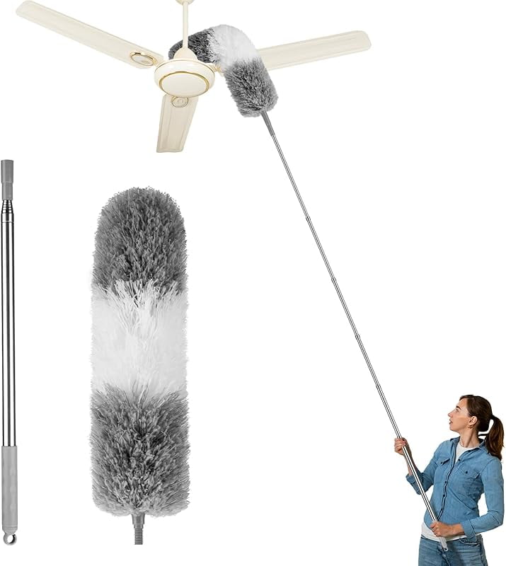 Dusters for Cleaning,Feather Duster with Extension Pole,Ceiling Fan ...
