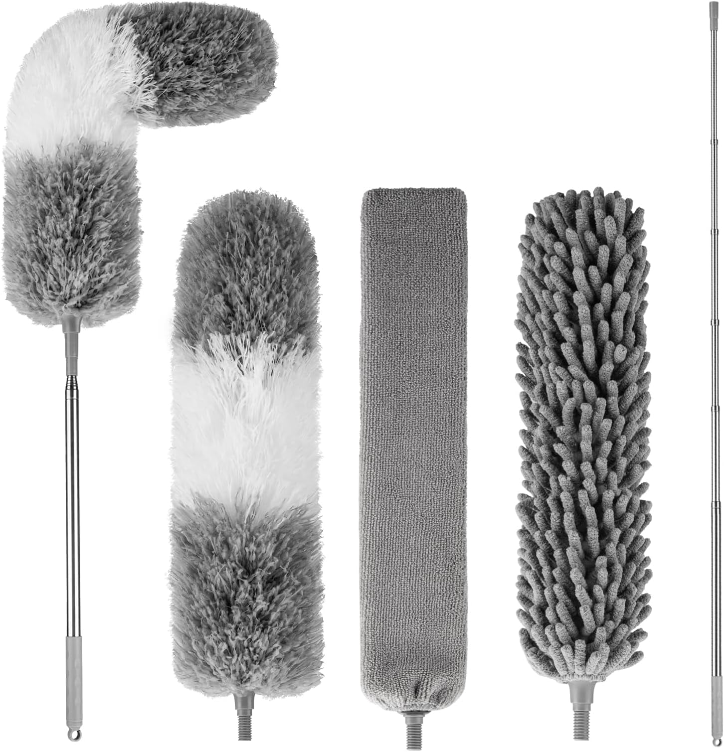 Dusters for Cleaning,Microfiber Duster Duster with Extension Pole,4PCS ...