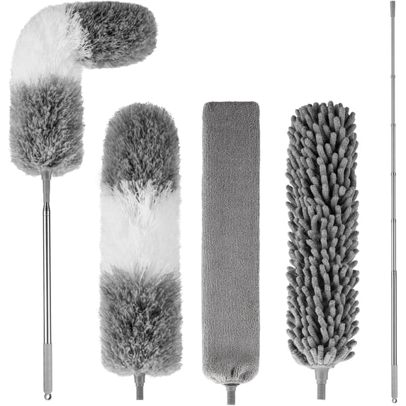 Dusters for Cleaning,Microfiber Duster Duster with Extension Pole,4PCS ...