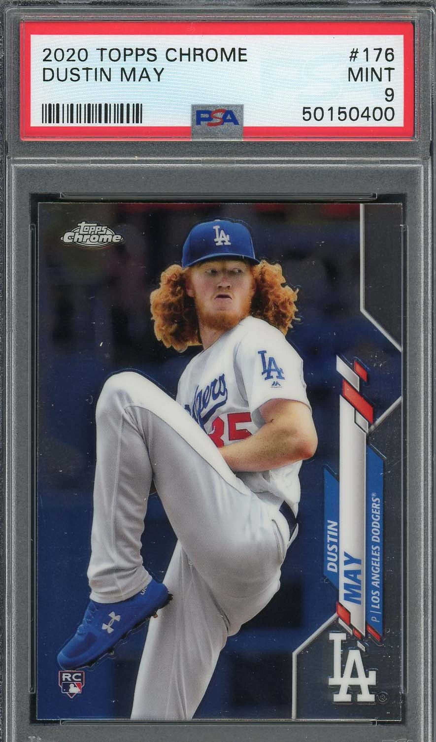 Dustin May 2020 Topps Chrome Baseball Rookie Card RC #176 Graded PSA 9 MINT - Walmart.com