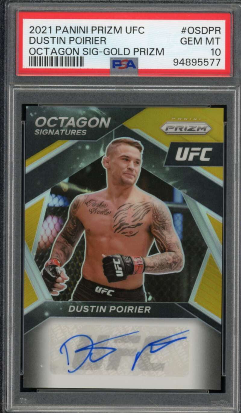 Dustin Poirier 2021 Panini Prizm UFC Octagon Sig Gold Prizm (2/10) # ...