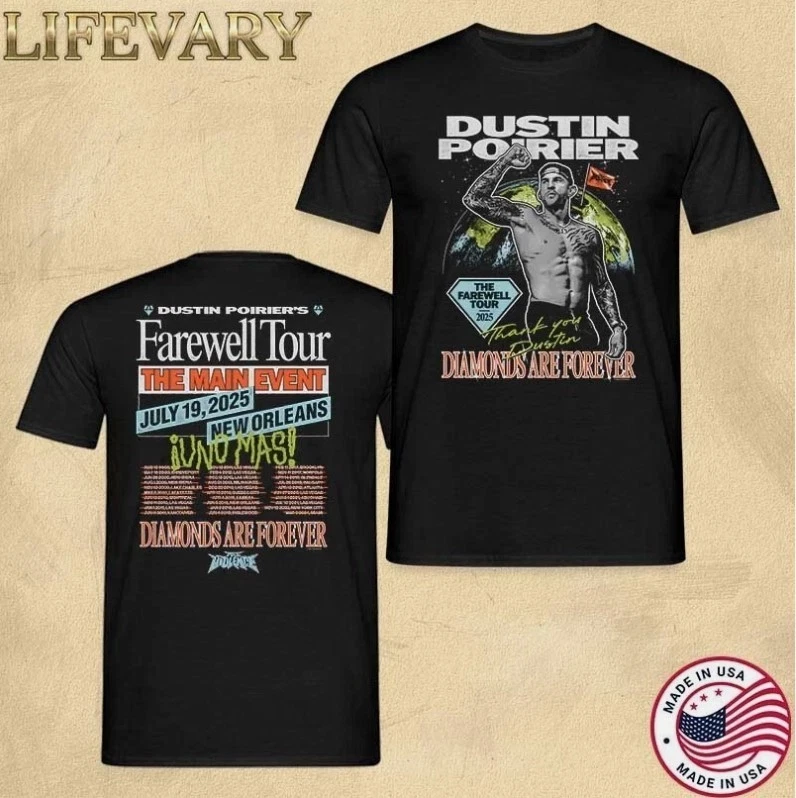 Dustin Poirier Merch The Farewell Tour 2025 T-Shirt, Dustin Poirier Fan ...