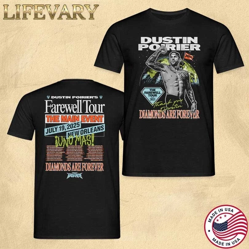 Dustin Poirier Merch The Farewell Tour 2025 T-Shirt, Dustin Poirier ...