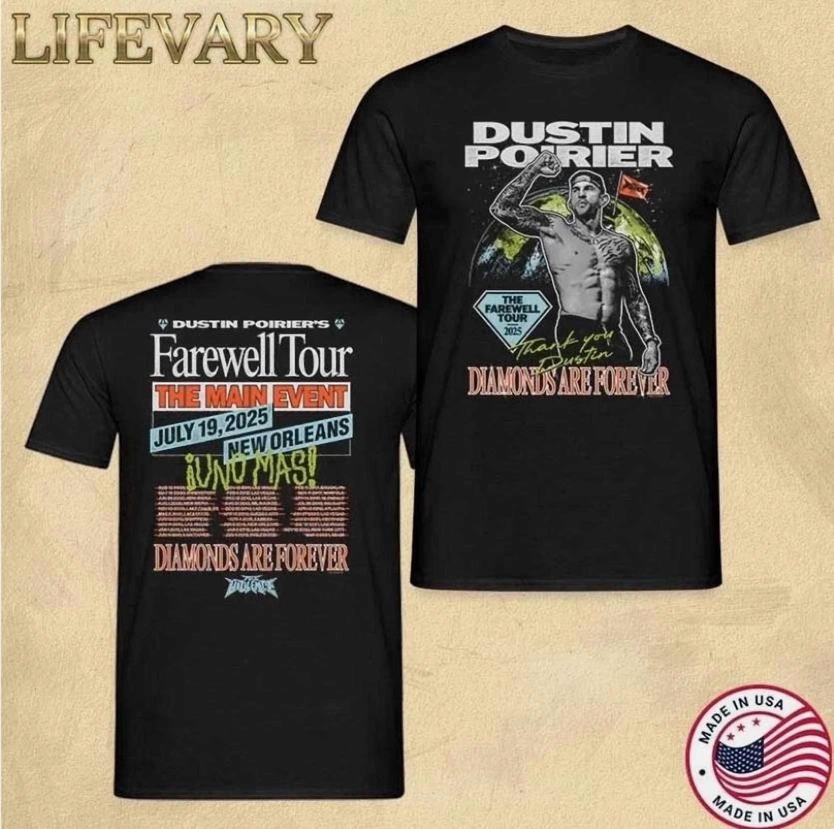 Dustin Poirier Merch The Farewell Tour 2025 T-Shirt - Walmart.com