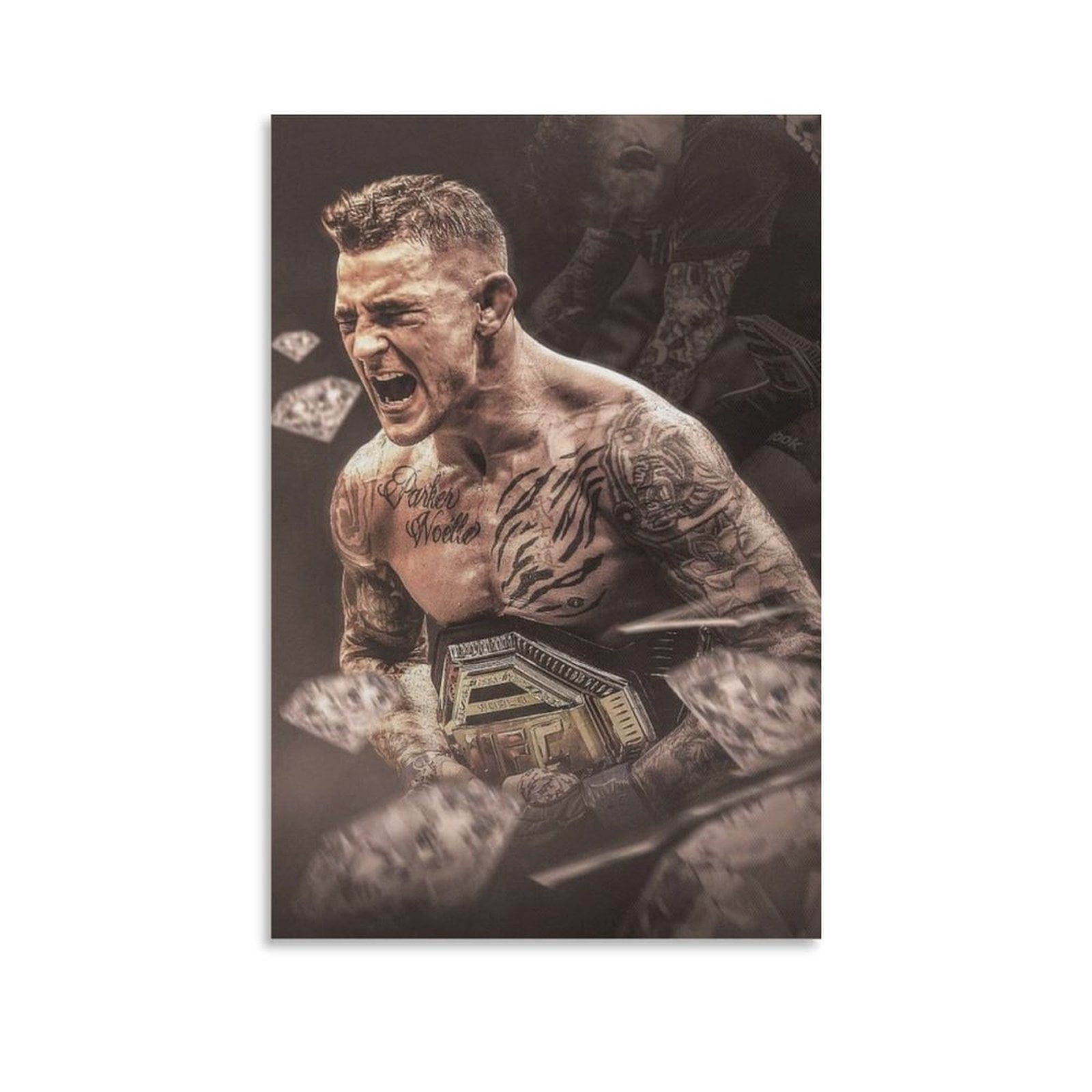 Dustin Poirier Poster Artworks Canvas Poster Room Aesthetic Wall Art ...