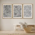 DustinWay Geometric Spiral Ring Wall Art Set, Abstract Circle Pattern ...