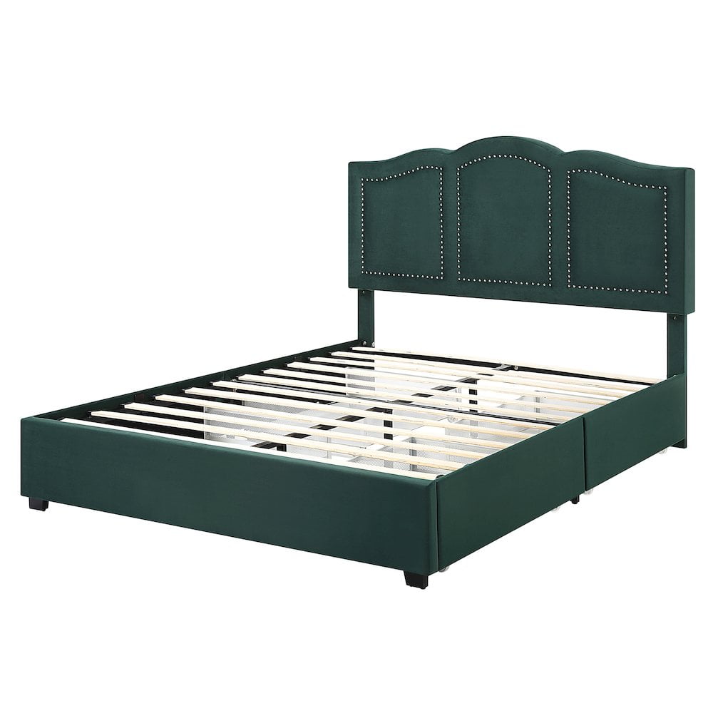 Furniture of America Alameda Fabric Upholstered Bed with Drawers ...