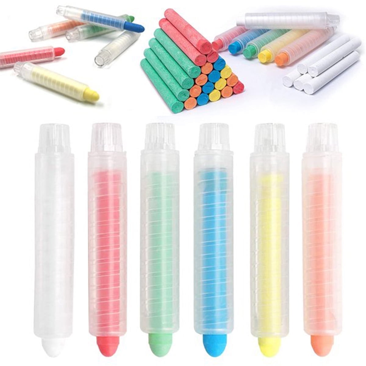 Dustless Chalk Colored Sidewalk Chalk, Tutuviw Non-Toxic Washable ...