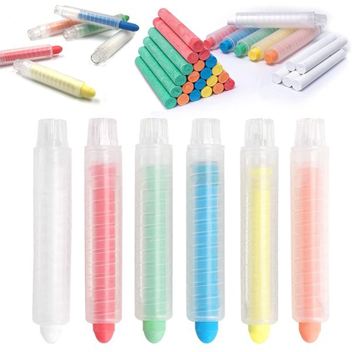 Dustless Chalk Colored Sidewalk Chalk, Non-Toxic Washable Chalks for ...