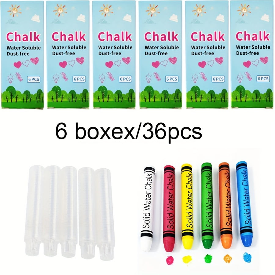 Dustless Chalk ,water soluble dust-free solid chalk,Colored Sidewalk ...