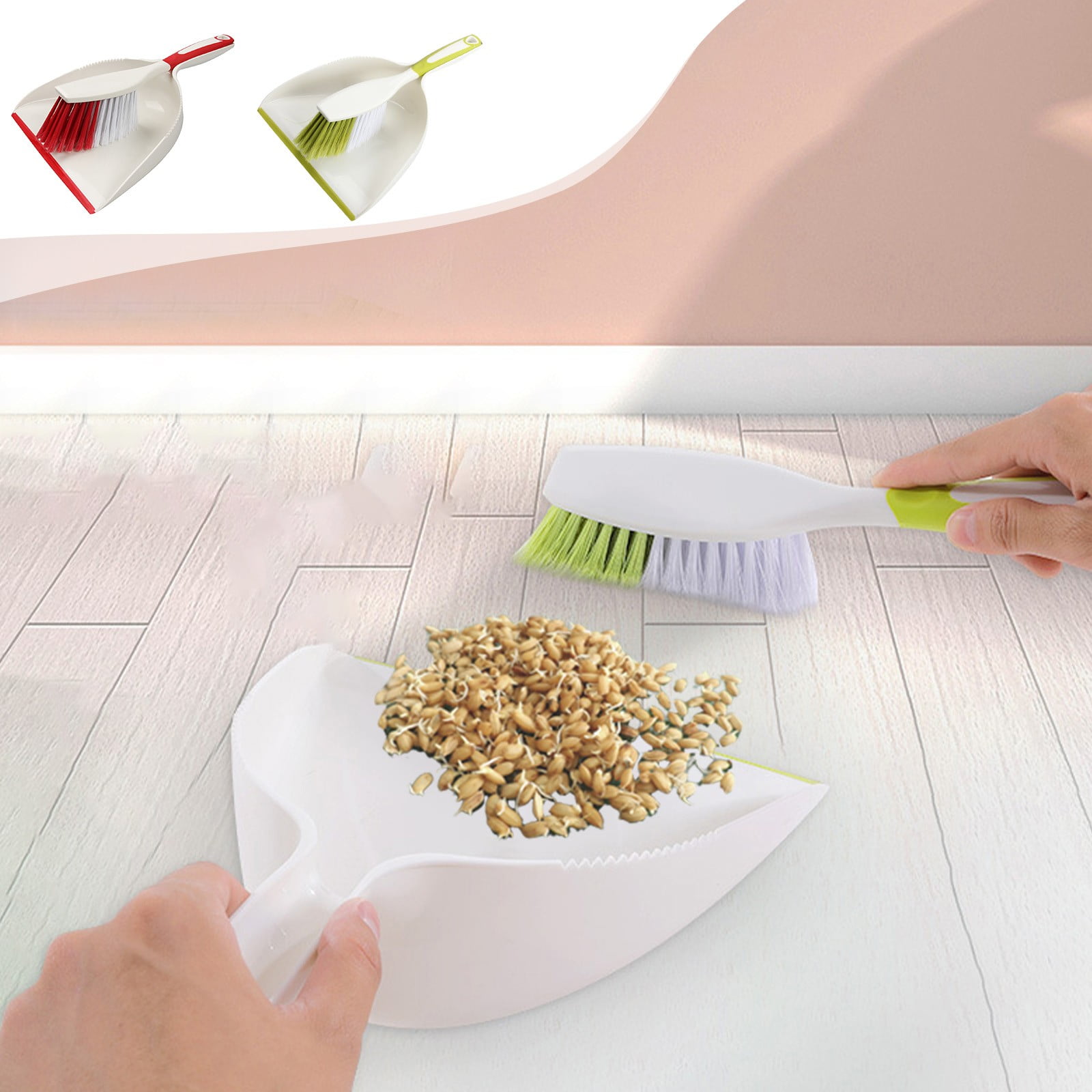 Dustpan and Brush Set, Handheld Tabletop Cleaning Kit Featuring ...