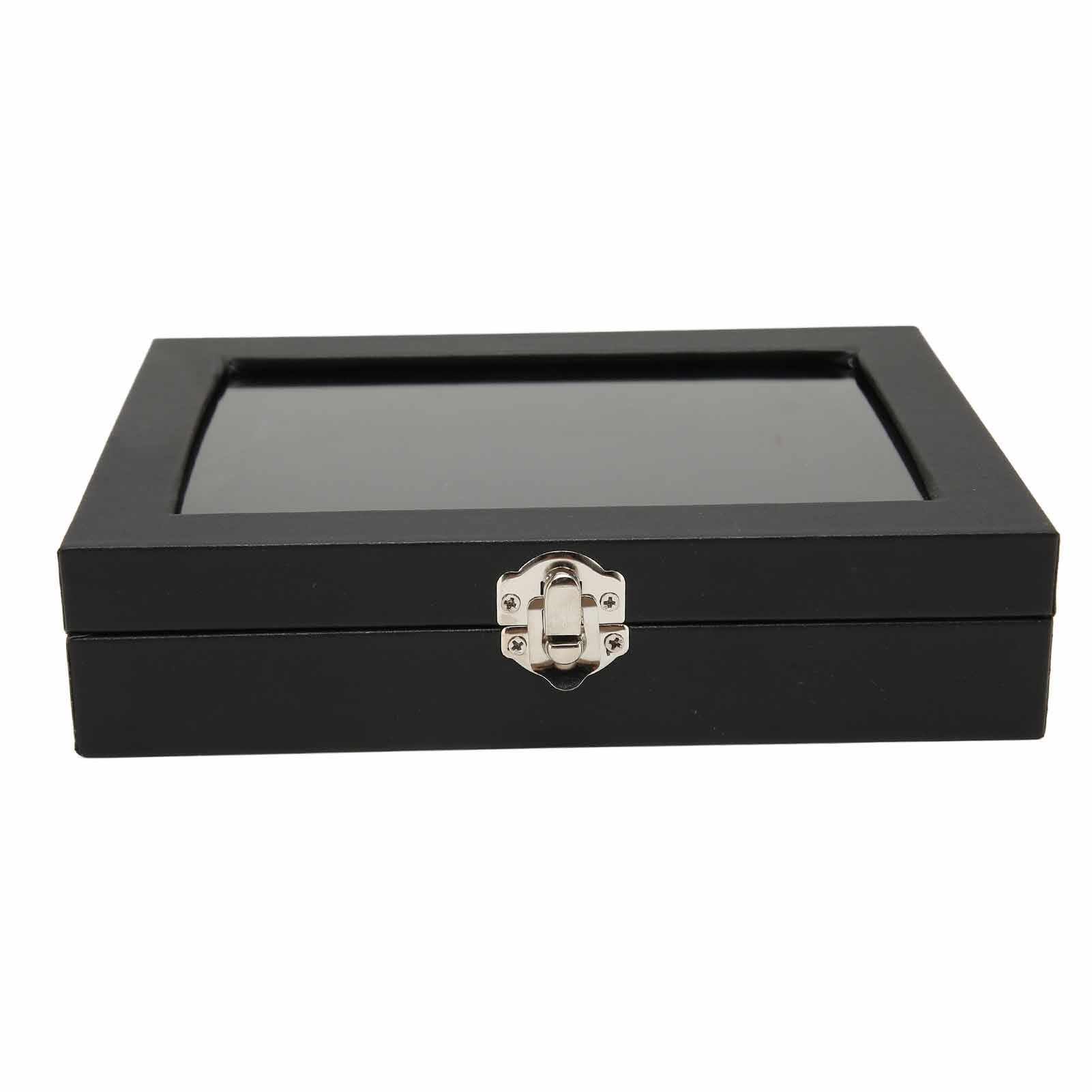 Dustproof Pin Display Case, Transparent Glass Cover Pin Collection ...