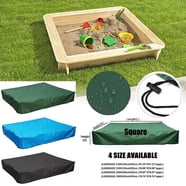 Outsunny Outdoor Toddler Wooden Sandbox w/ Waterproof Cover, Storage ...