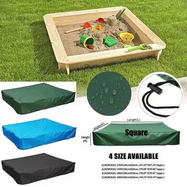 SandLock 5'x5' Square Sandbox with Cover, Corner Seats, and Ground ...