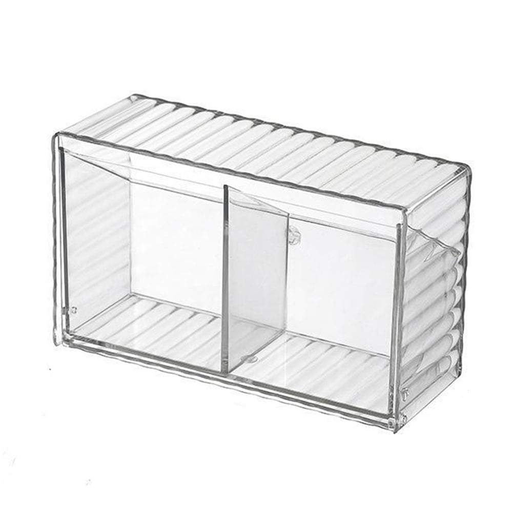 Dustproof Storage Box with Lid Wall Mounted 2-Compartment Organizer ...