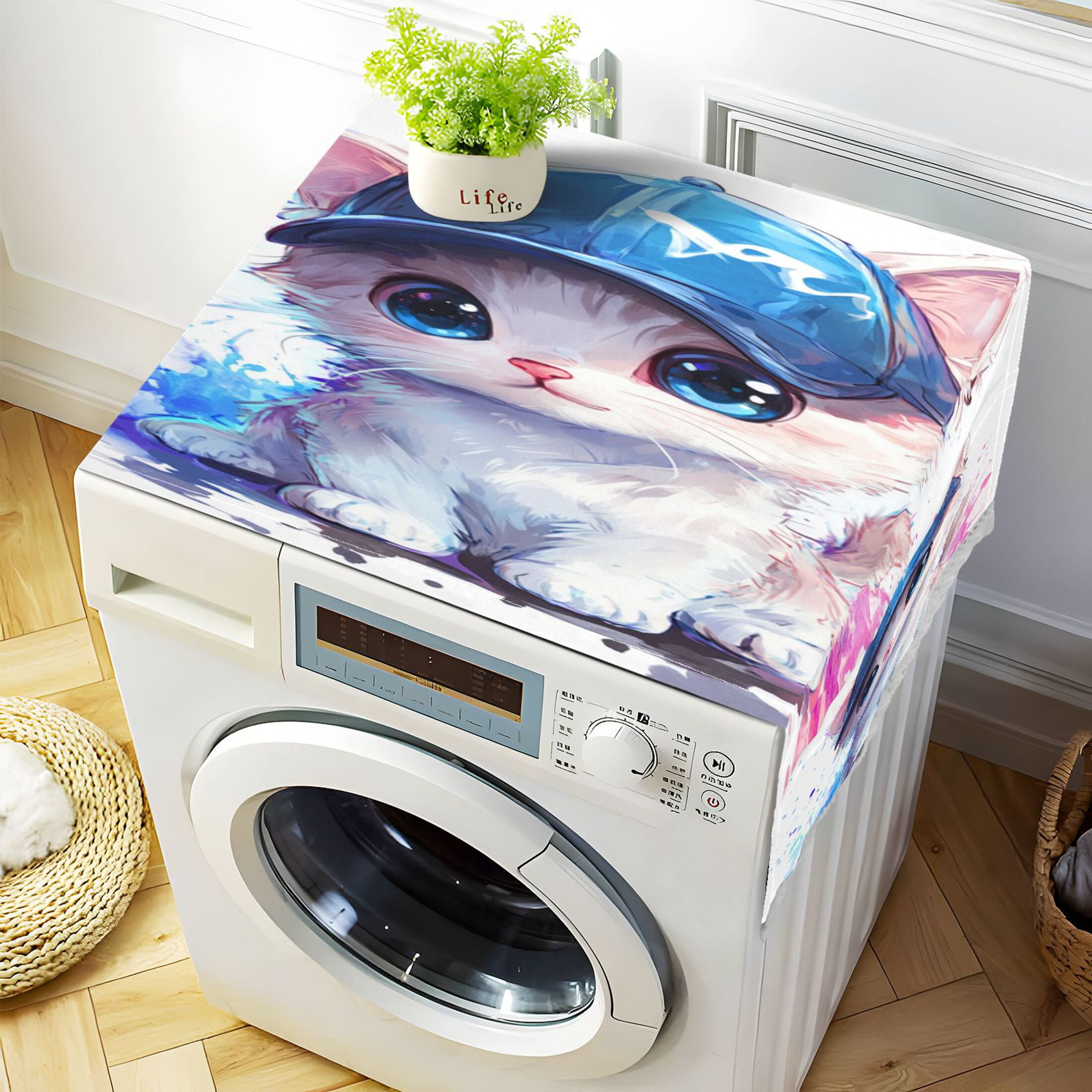 Dustproof Washing Machine Cloth Washer and Dryer Top Covers, Fridge ...