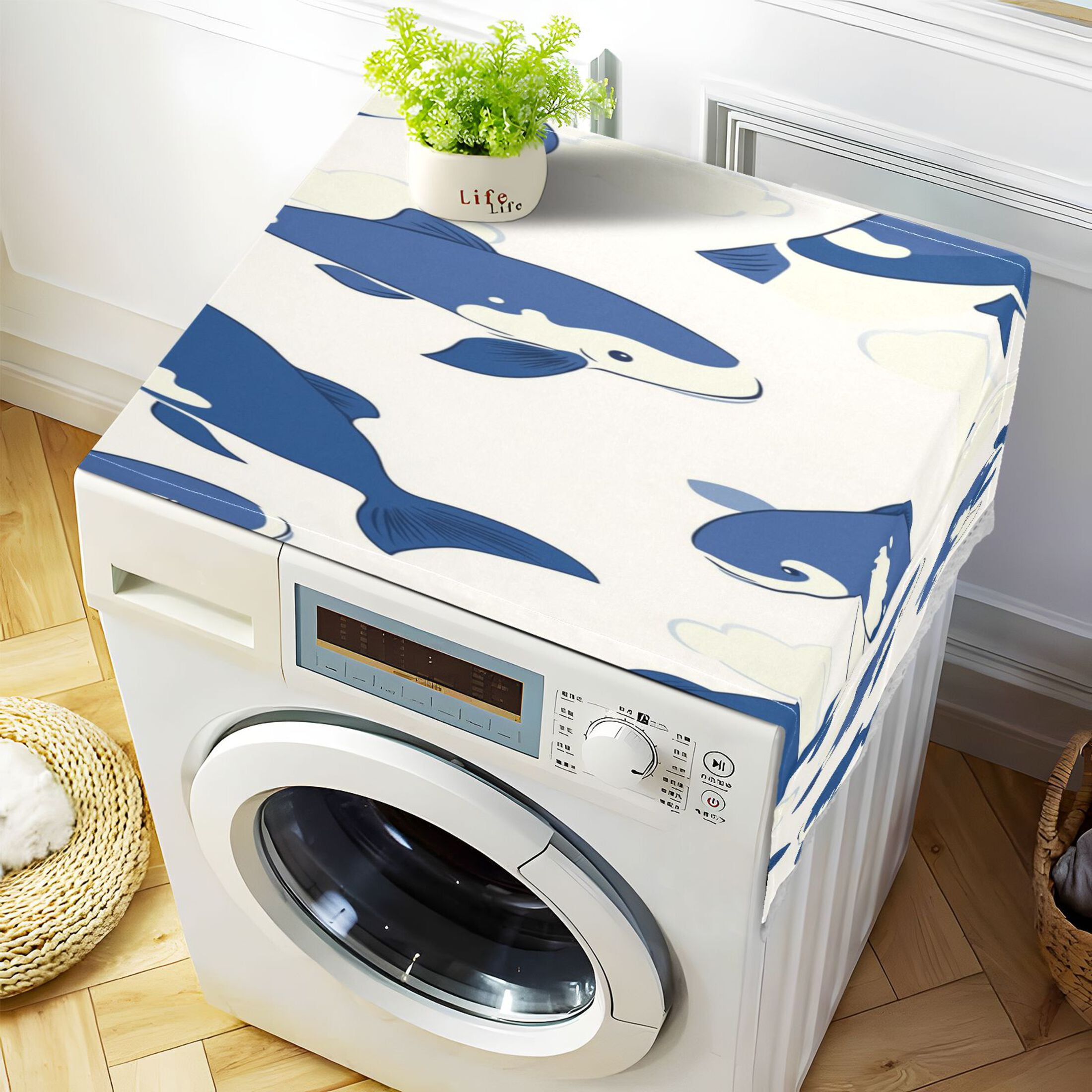 Dustproof Washing Machine Cloth Washer and Dryer Top Covers, Fridge ...