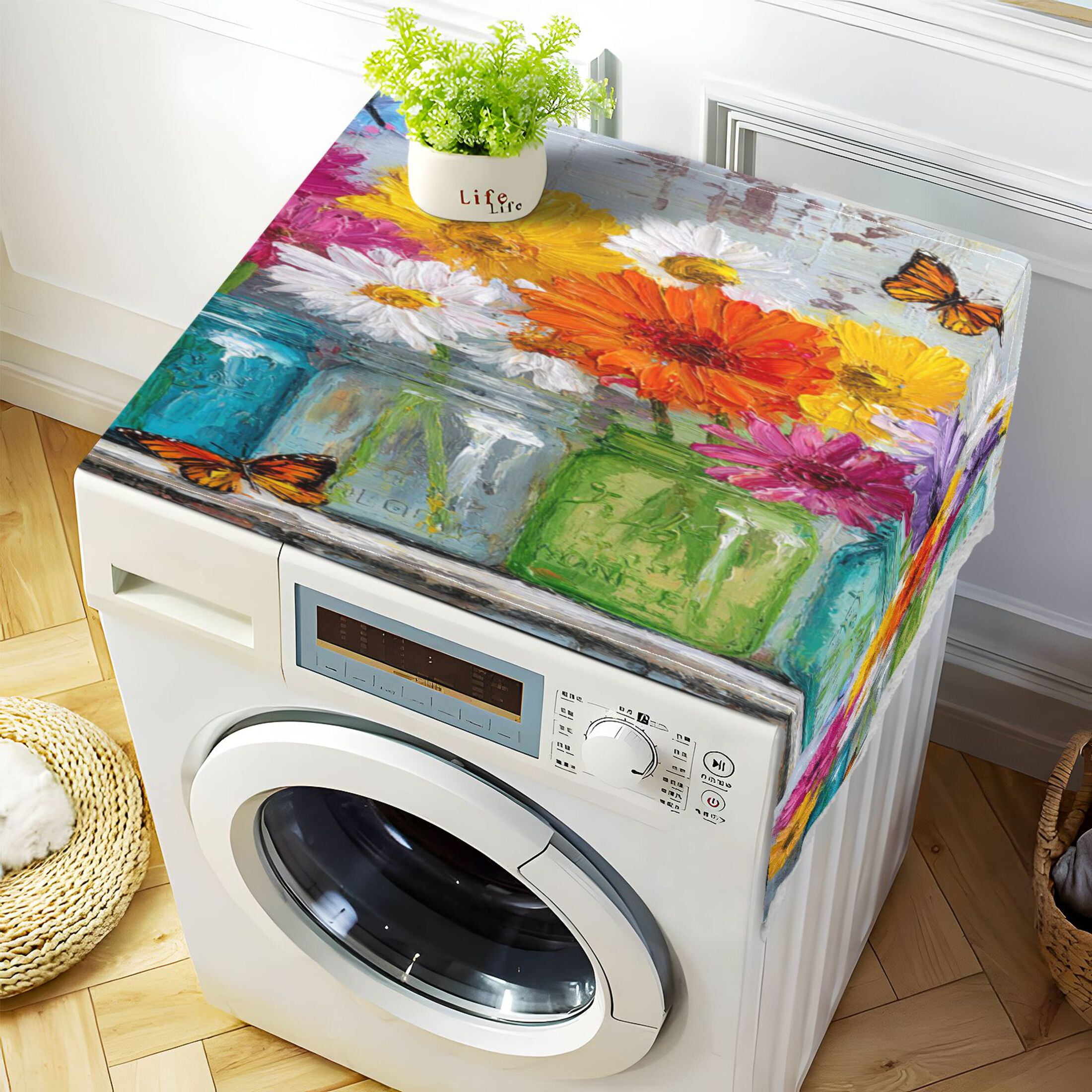 Dustproof Washing Machine Cloth Washer and Dryer Top Covers, Fridge ...