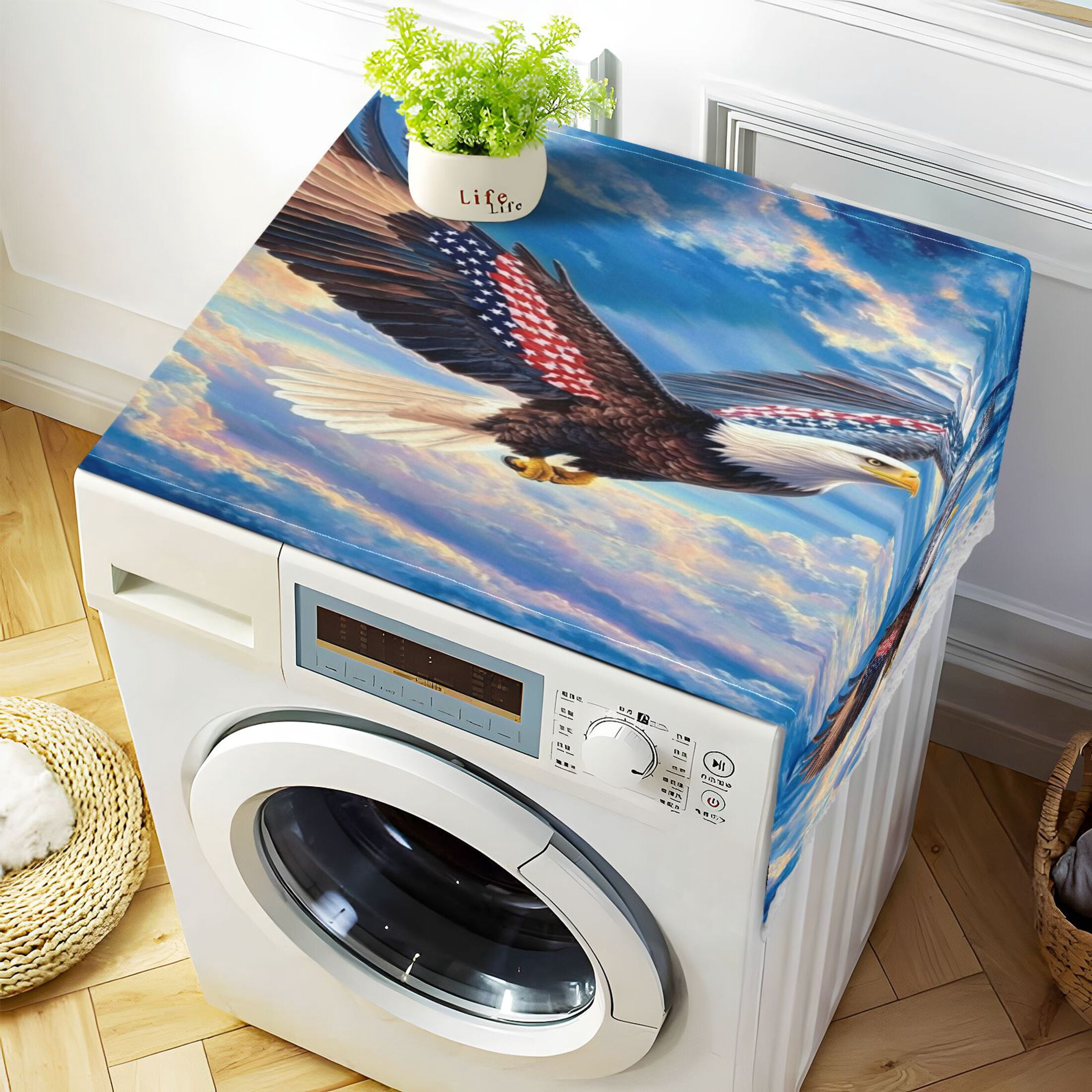 Dustproof Washing Machine Cloth Washer and Dryer Top Covers, Fridge ...