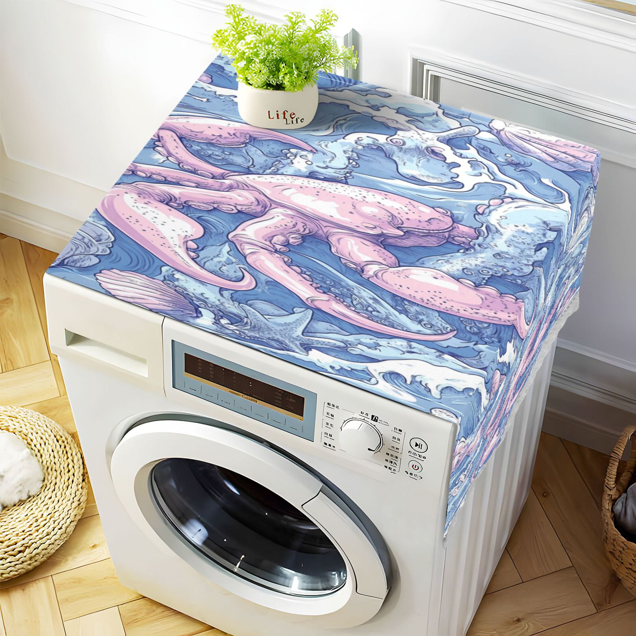 Dustproof Washing Machine Cloth Washer and Dryer Top Covers, Fridge ...