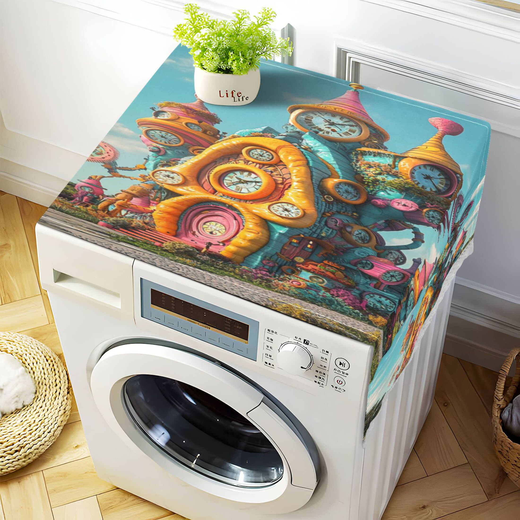 Dustproof Washing Machine Cloth Washer and Dryer Top Covers, Fridge ...