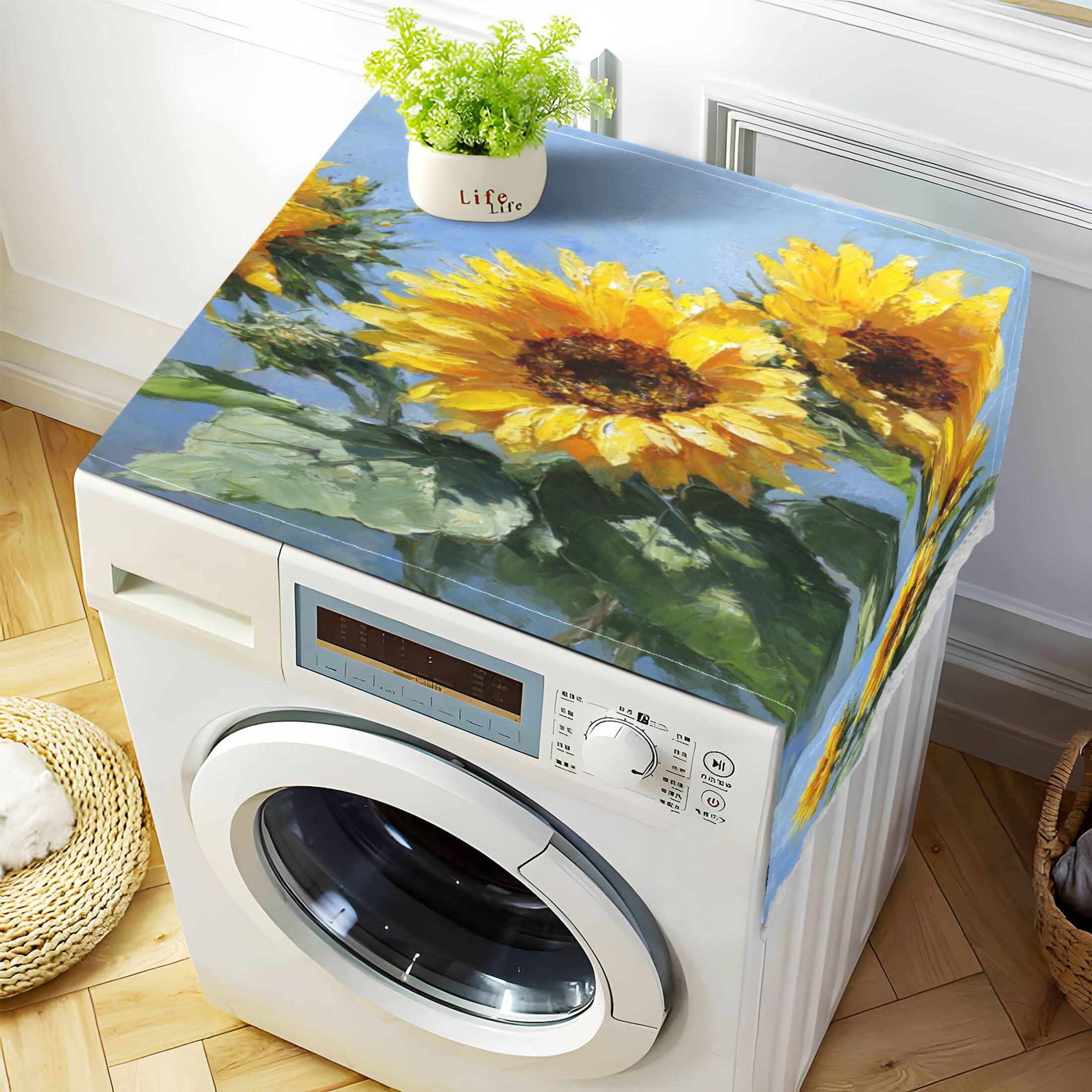 Dustproof Washing Machine Cloth Washer and Dryer Top Covers, Fridge ...