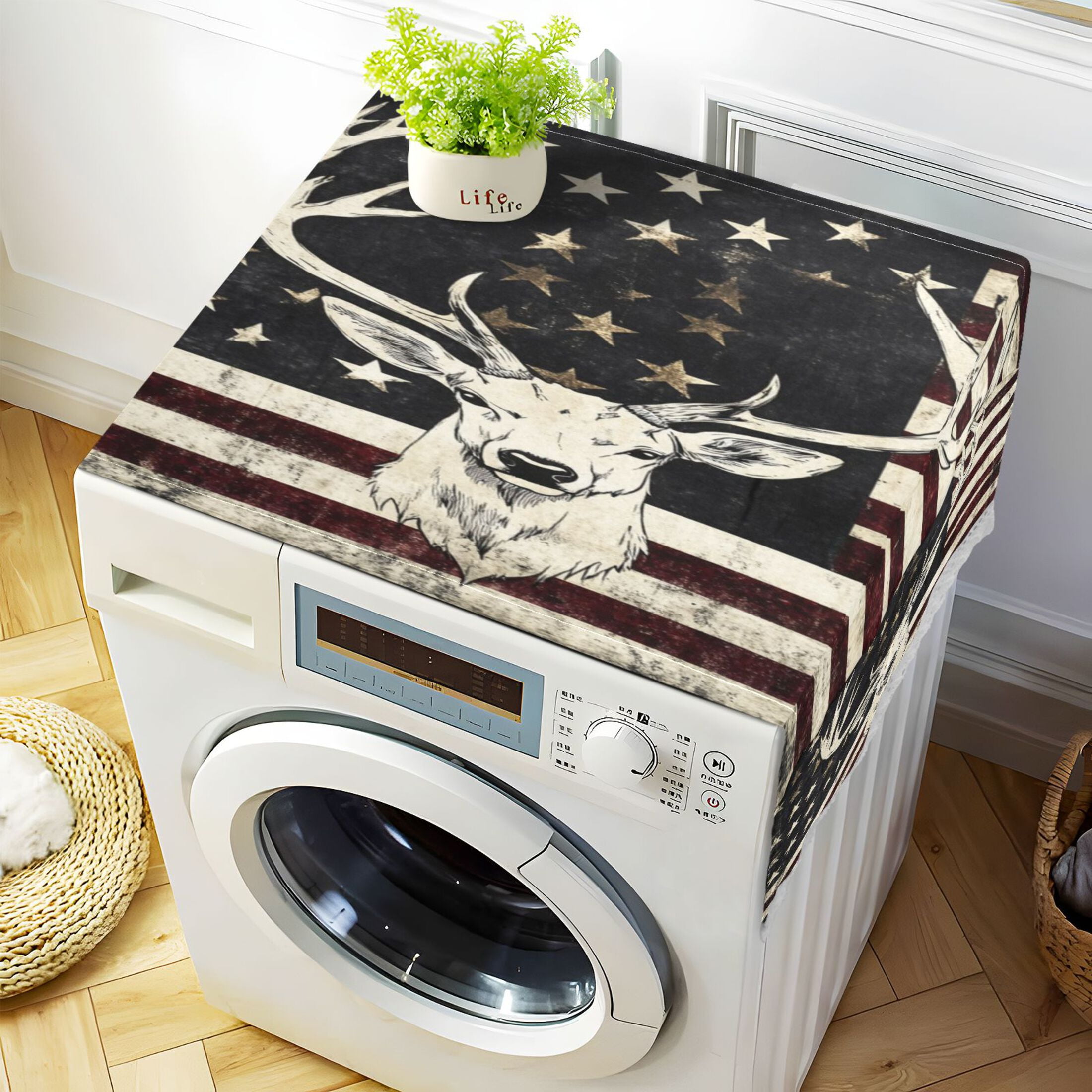 Dustproof Washing Machine Cloth Washer and Dryer Top Covers, Fridge ...