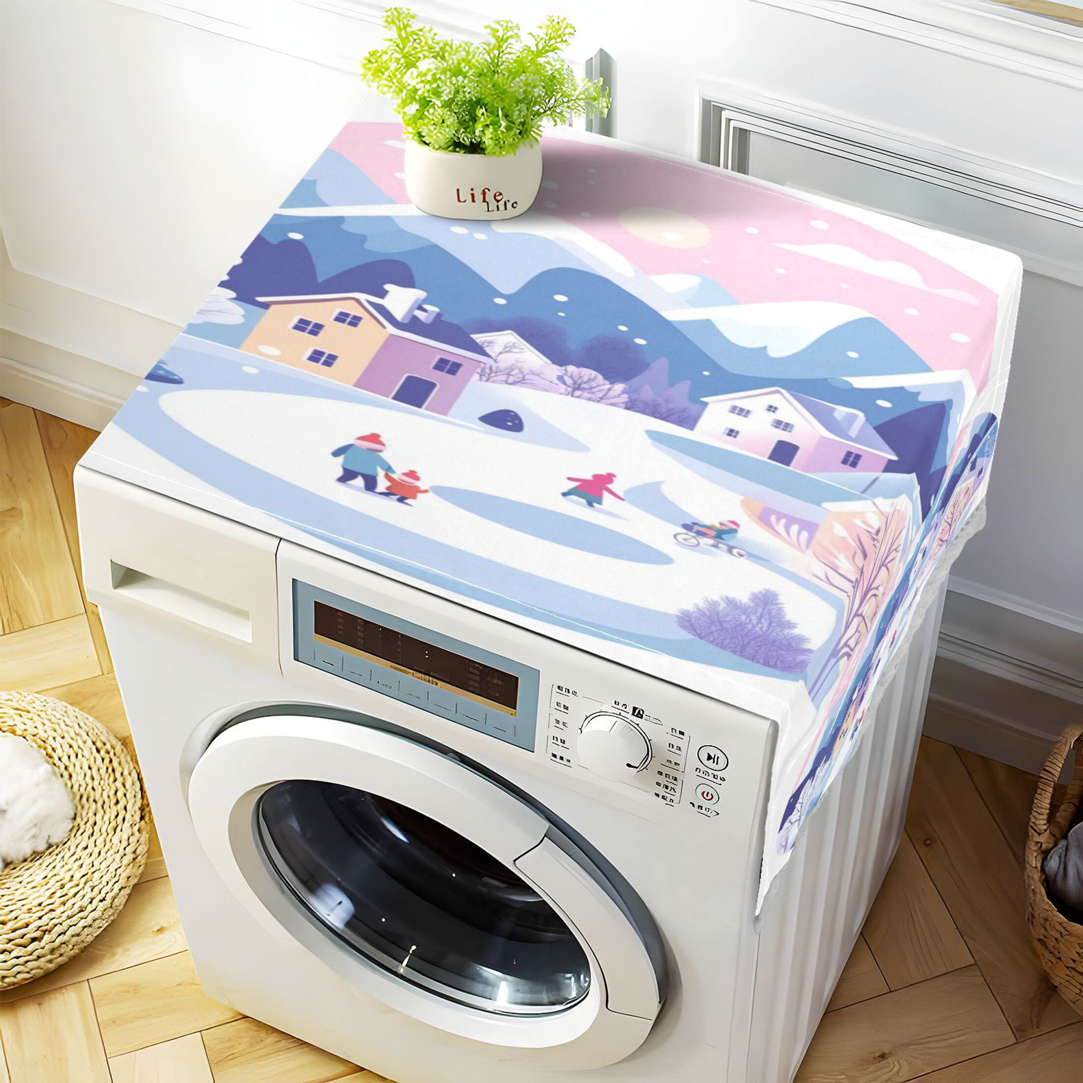 Dustproof Washing Machine Cloth Washer and Dryer Top Covers, Fridge ...