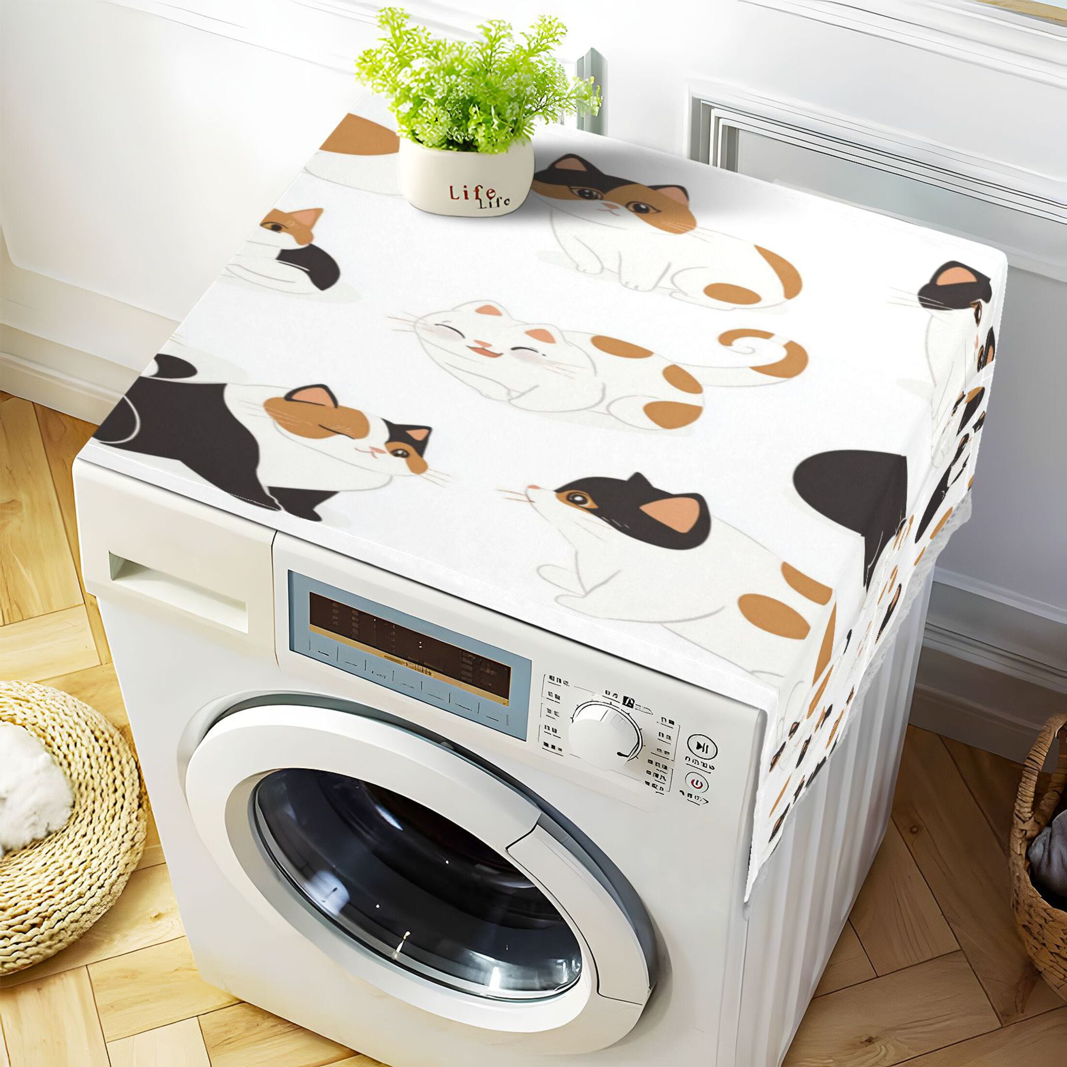 Dustproof Washing Machine Cloth Washer and Dryer Top Covers, Fridge ...