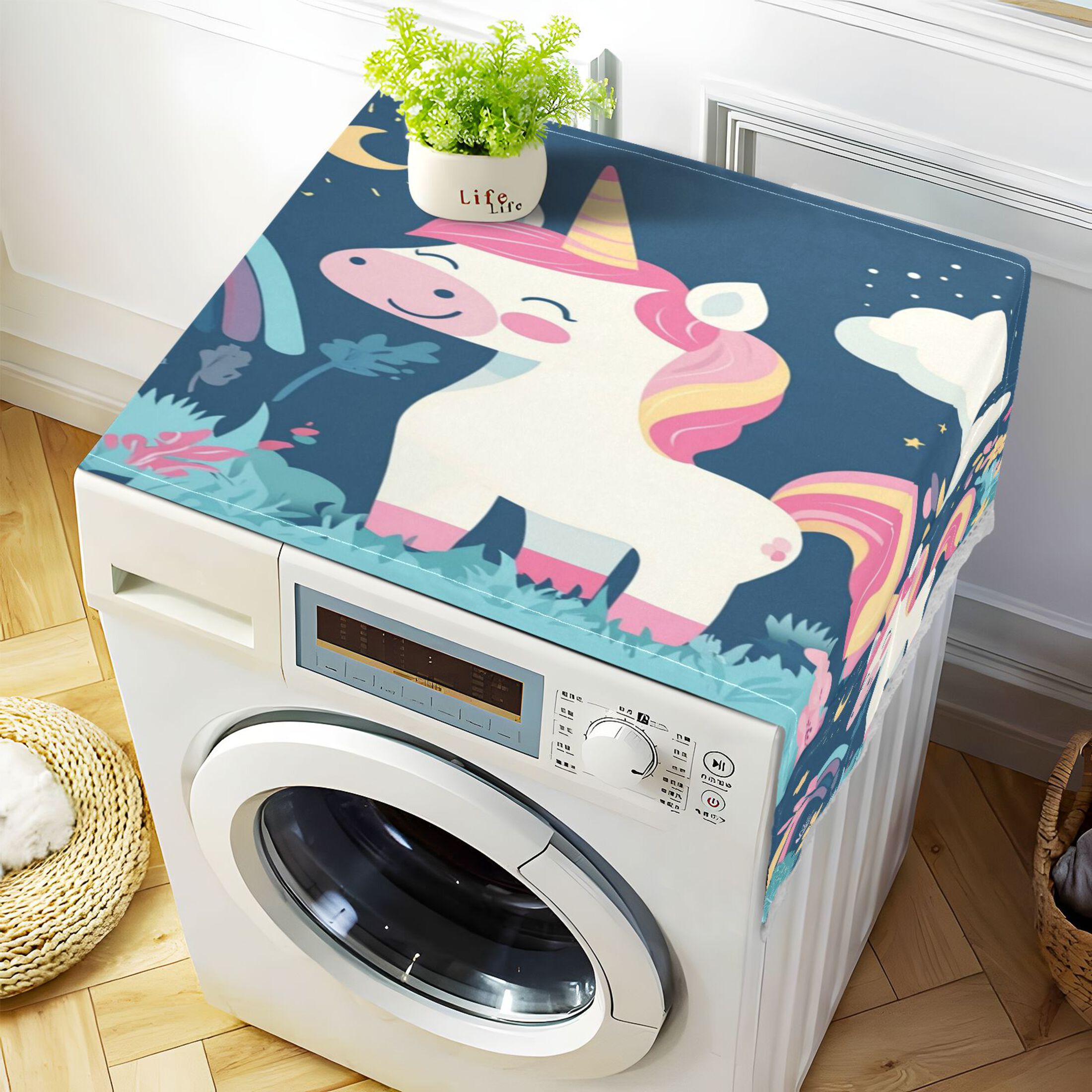 Dustproof Washing Machine Cloth Washer and Dryer Top Covers, Fridge ...