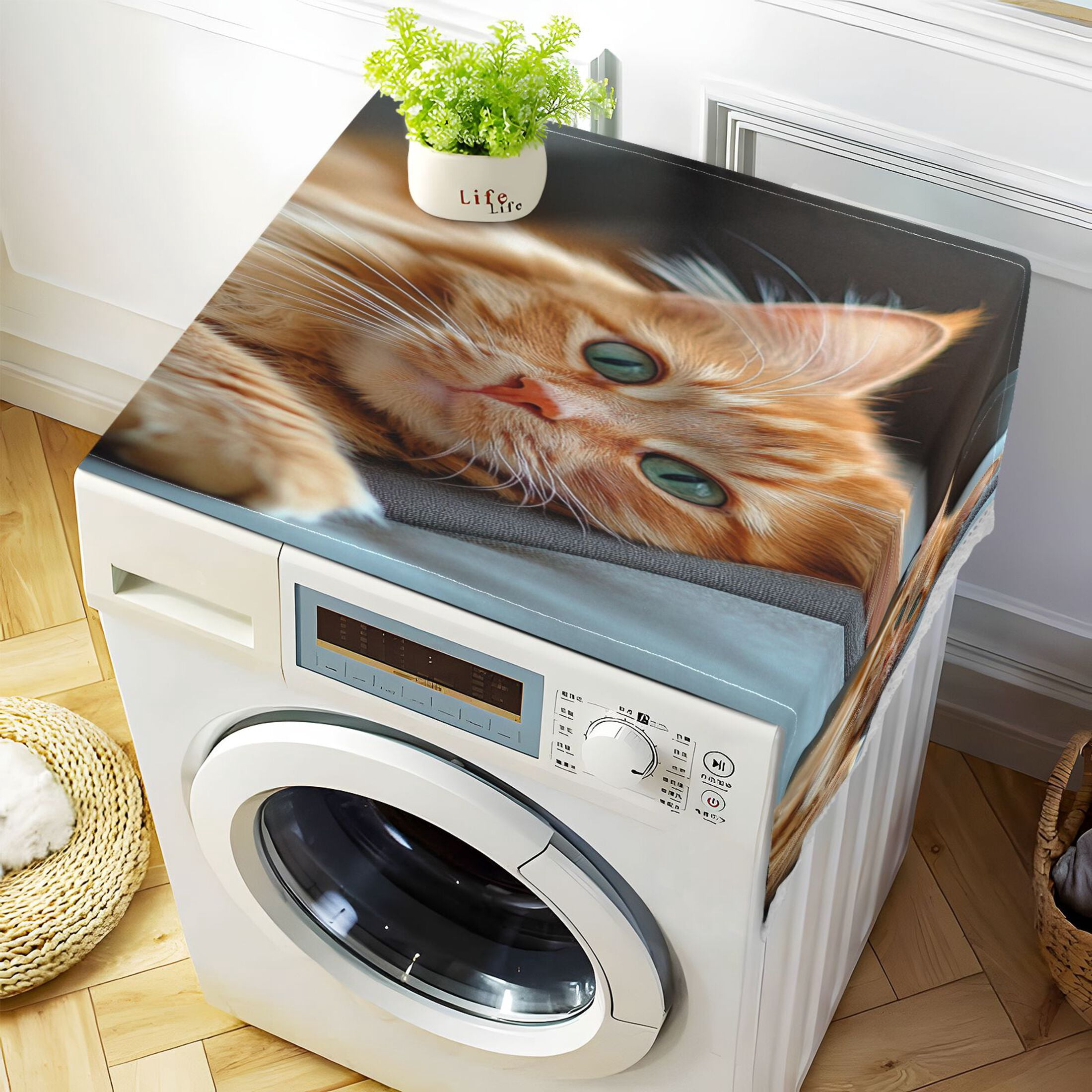 Dustproof Washing Machine Cloth Washer and Dryer Top Covers, Fridge ...