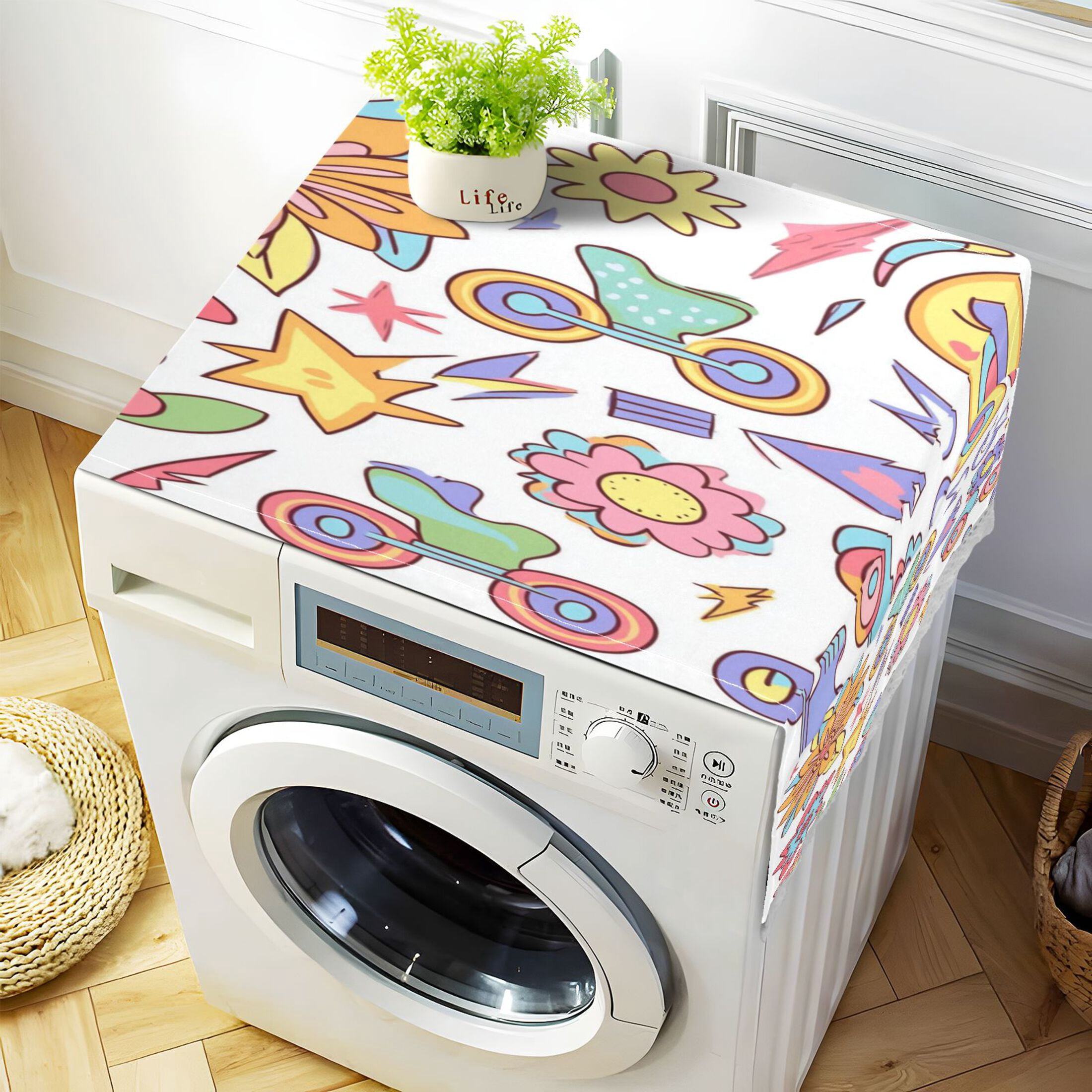 Dustproof Washing Machine Cloth Washer and Dryer Top Covers, Fridge ...
